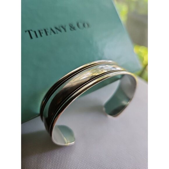 Tiffany & Co. | Jewelry | Tiffany Co Sterling Silver 8k Gold Wide Cuff ...